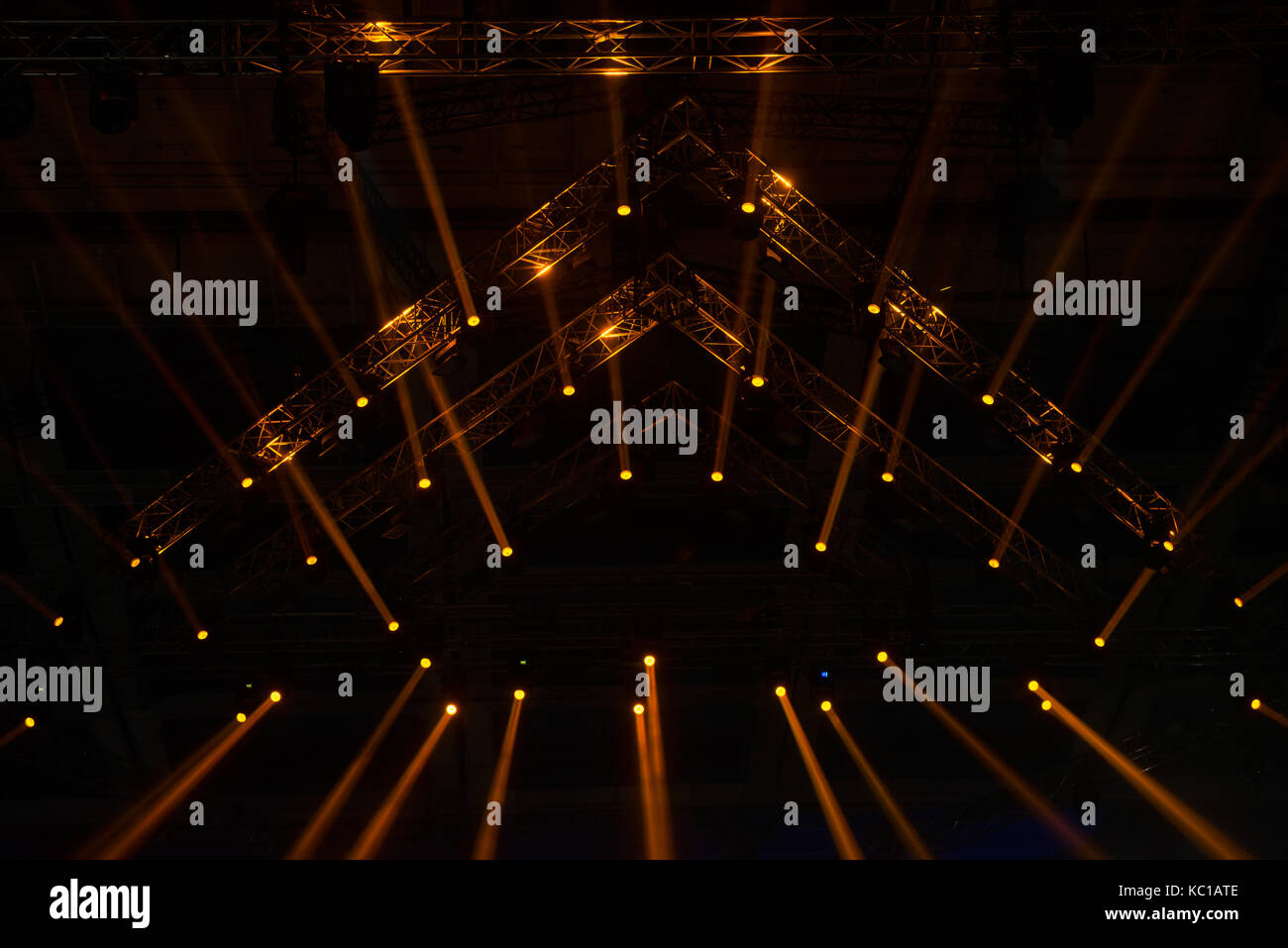 Concert lighting on stage during the event Stock Photo - Alamy