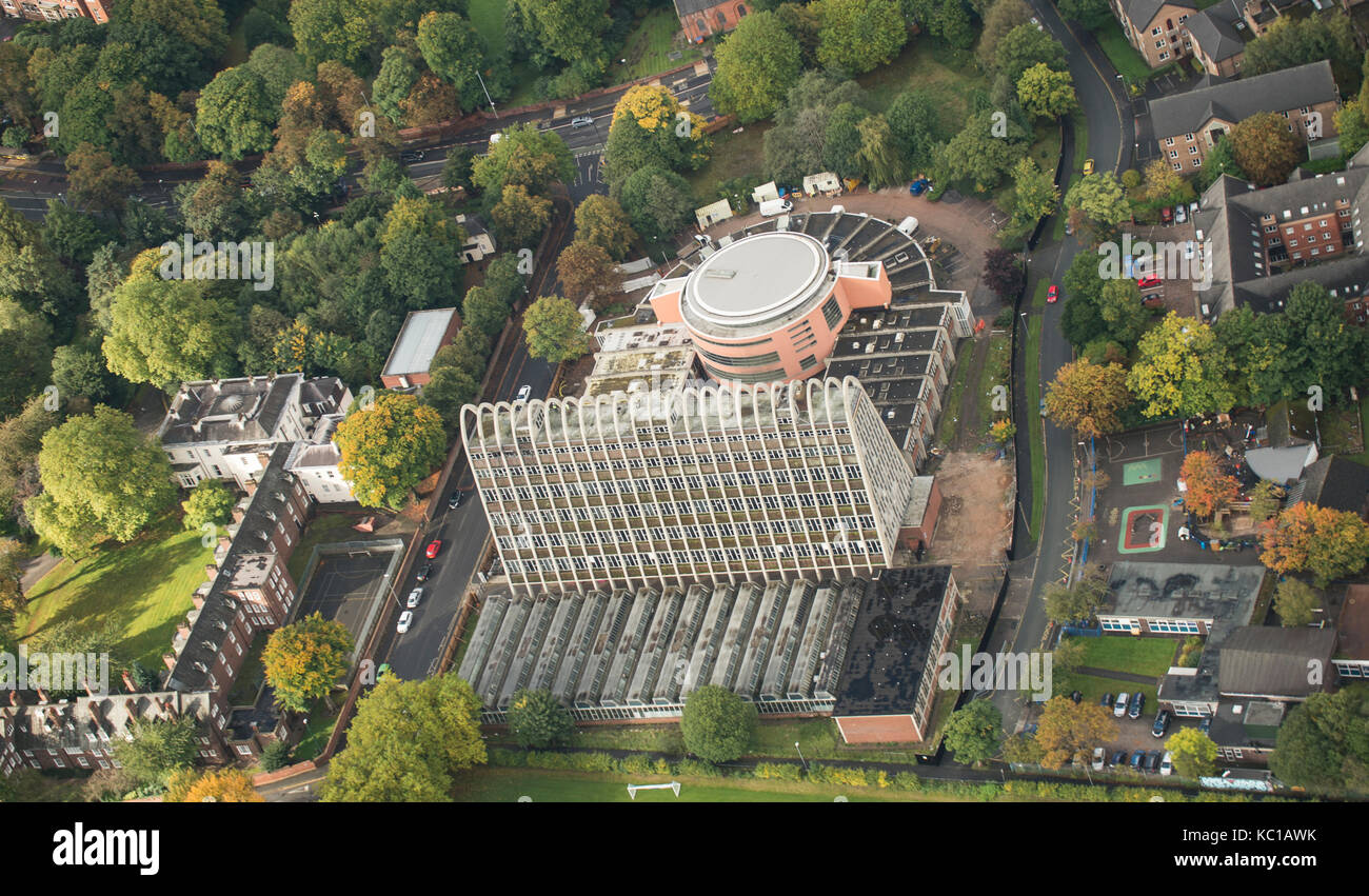Aerial photo of Toastrack Building Manchester Stock Photo - Alamy