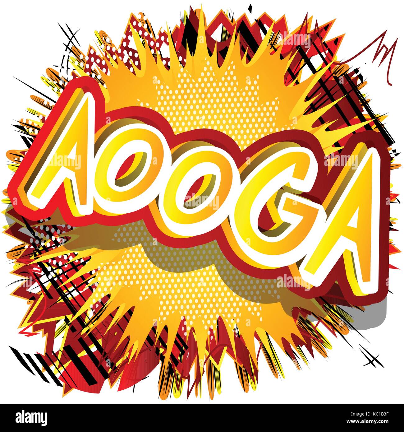Aooga - Vector illustrated comic book style expression Stock Vector ...