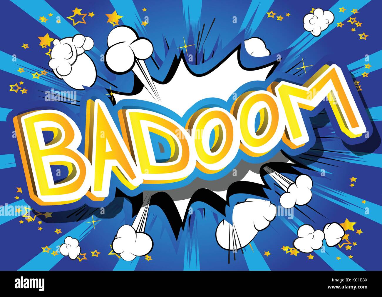 Badoom - Vector illustrated comic book style expression Stock Vector ...