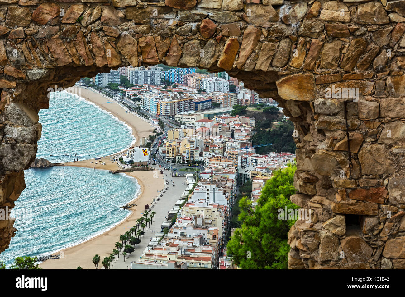 Top view of the central part of Blanes from the fortress of San-Huan ...