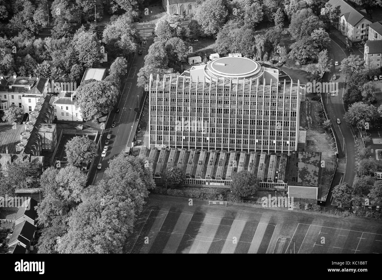 Aerial photo of Toastrack Building Manchester Stock Photo - Alamy