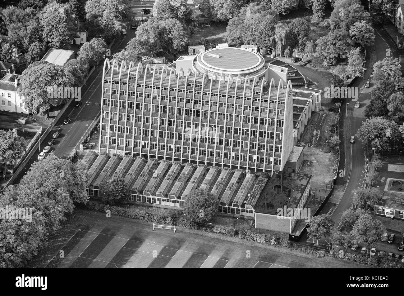 Aerial photo of Toastrack Building Manchester Stock Photo - Alamy