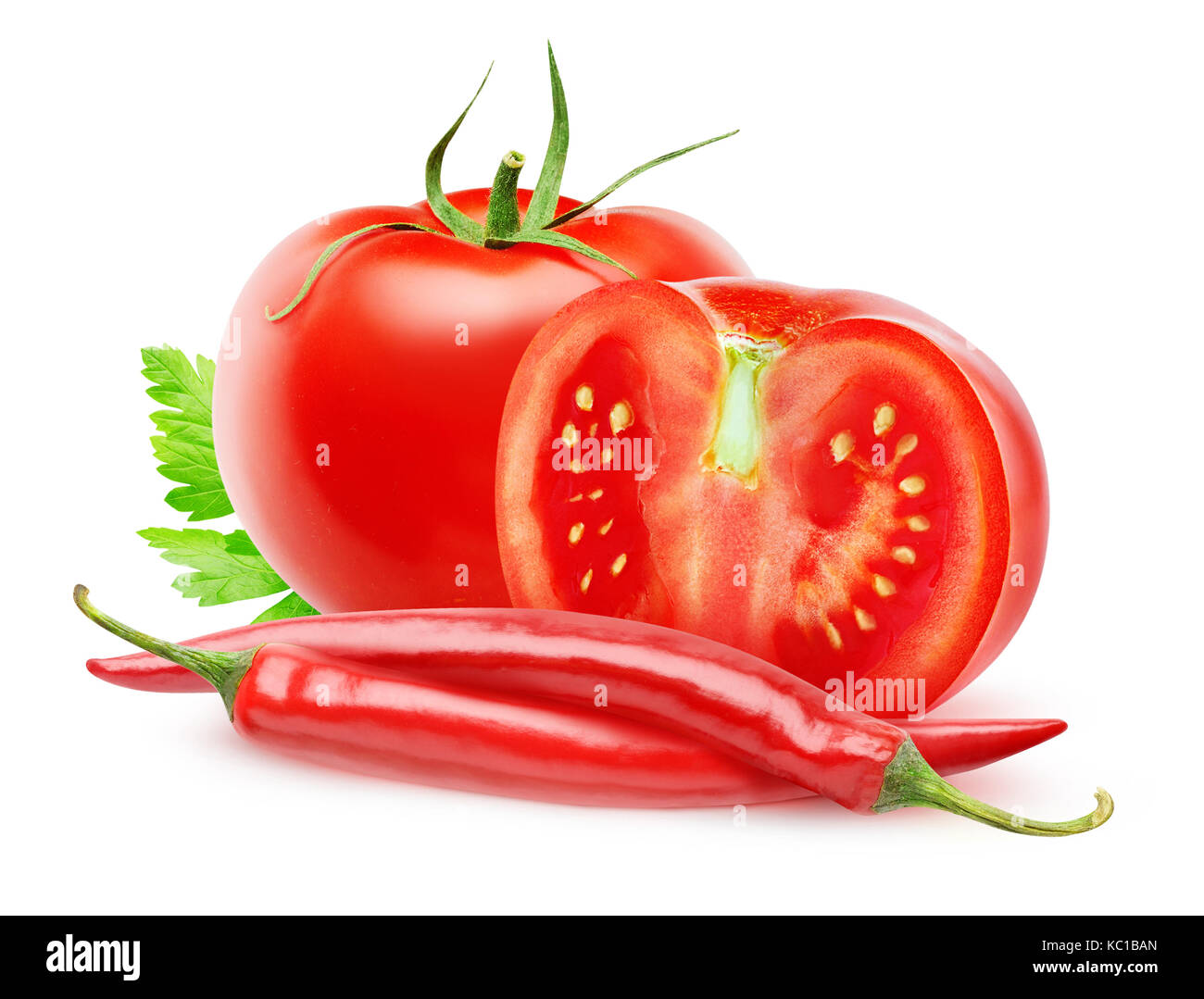 Fresh sauce ingredients on Cut Out Stock Images & Pictures - Alamy