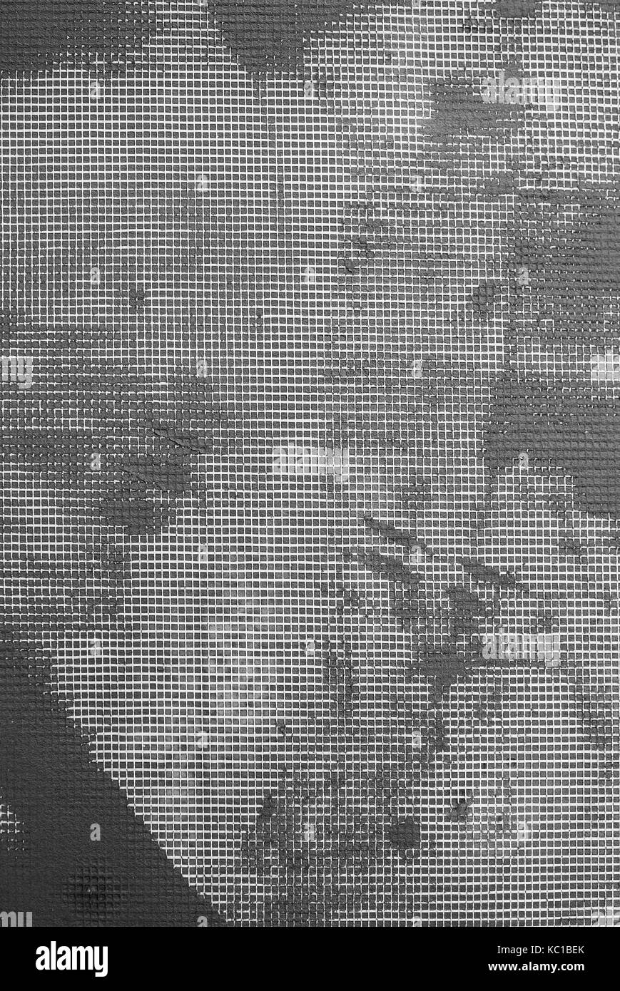 Technology of insulation walls by foamed, layer of styrofoam, mesh ...