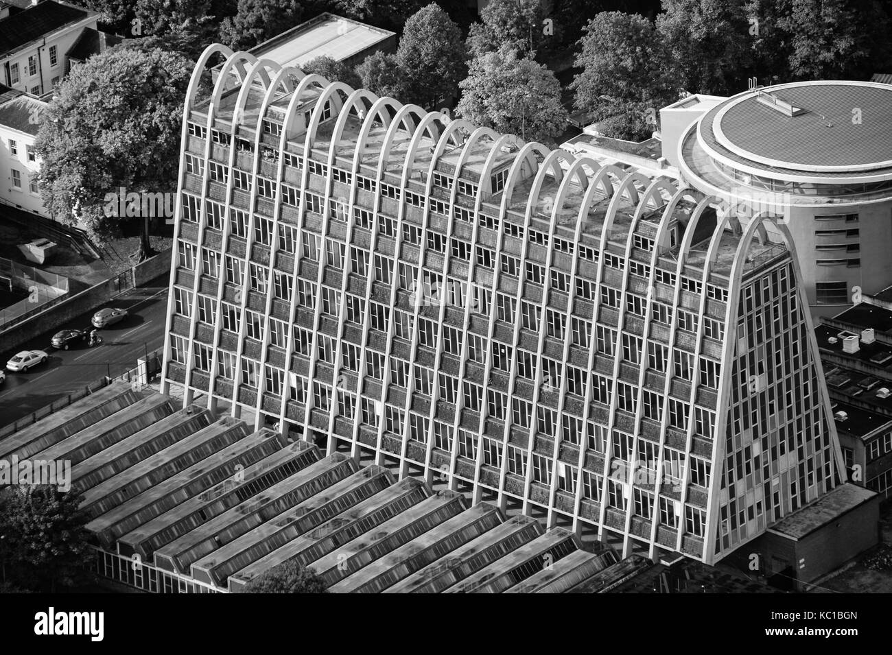 Aerial photo of Toastrack Building Manchester Stock Photo - Alamy