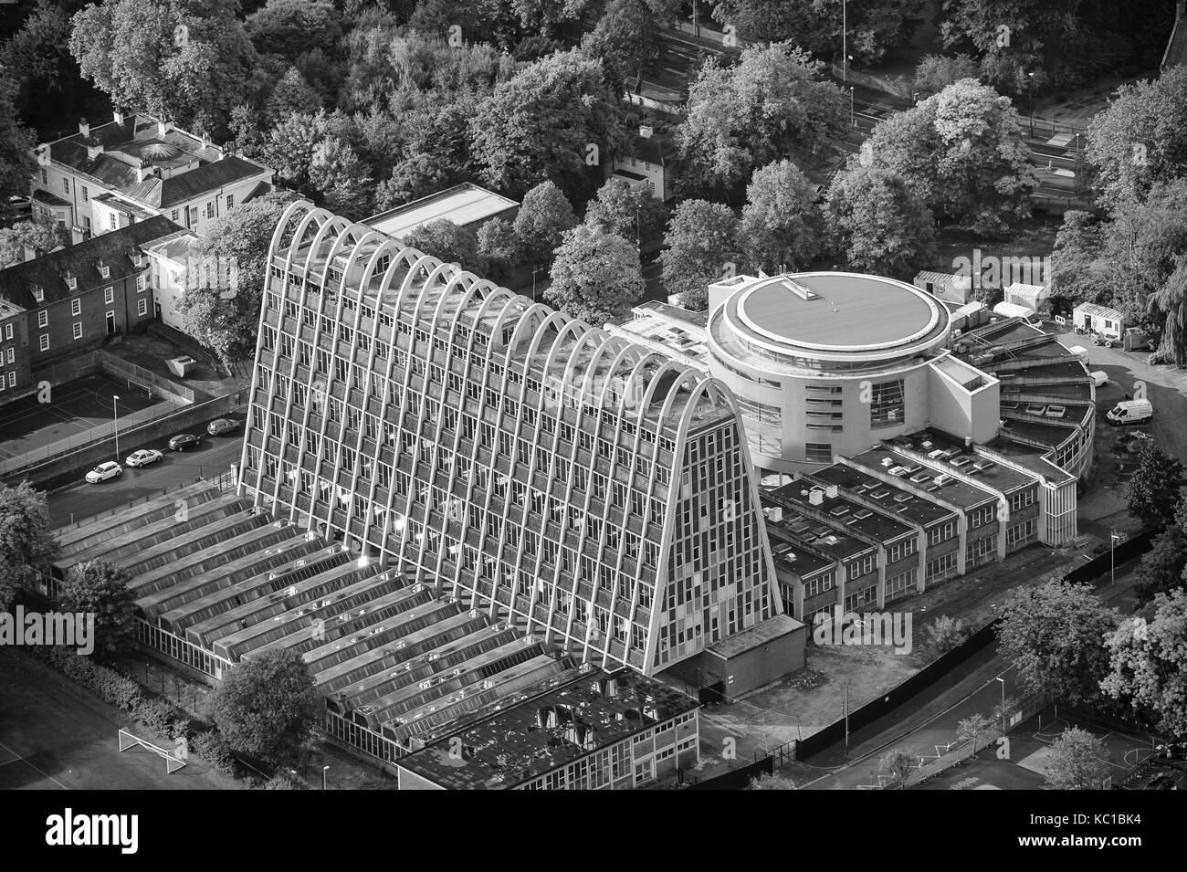 Aerial photo of Toastrack Building Manchester Stock Photo - Alamy