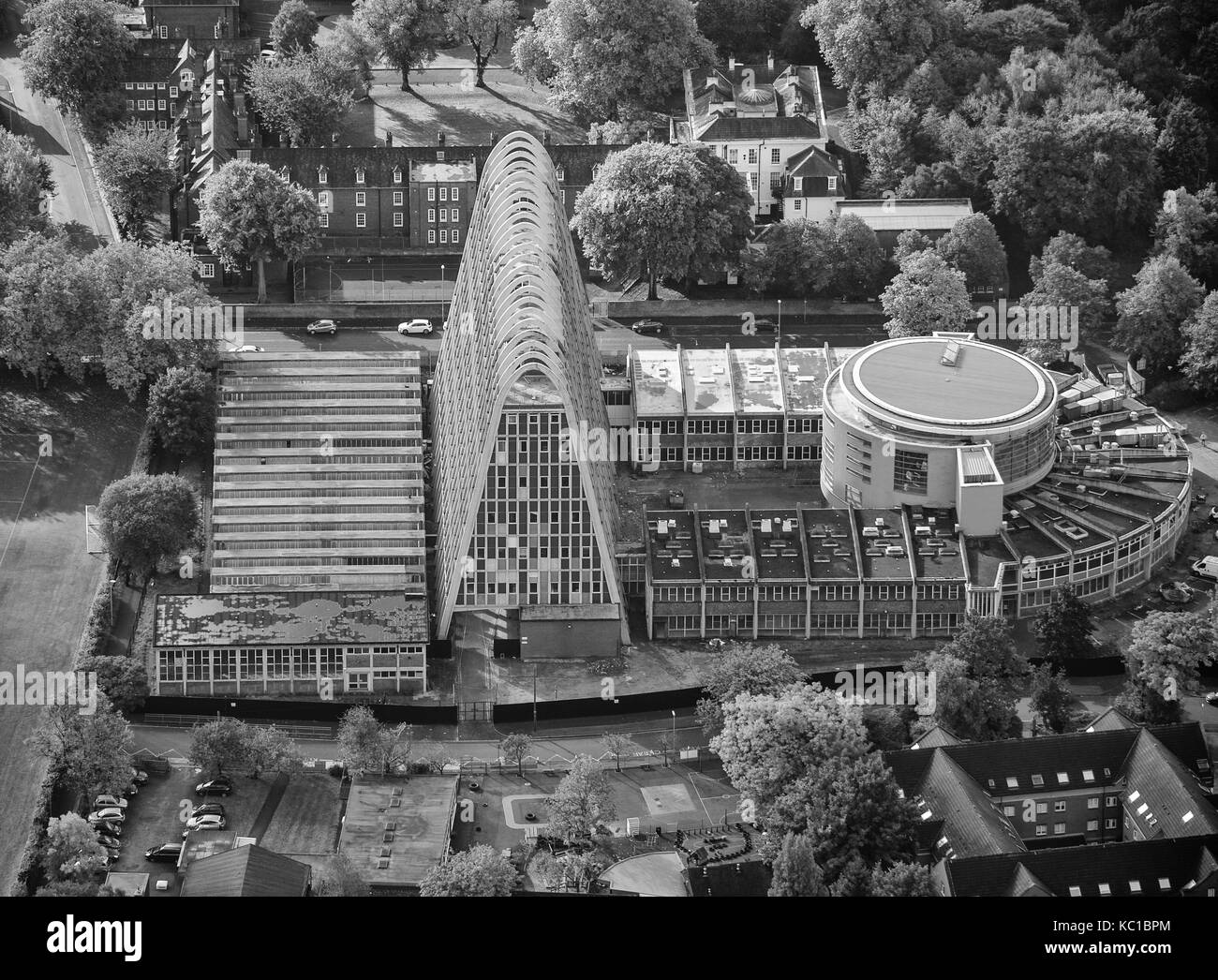 Aerial photo of Toastrack Building Manchester Stock Photo - Alamy