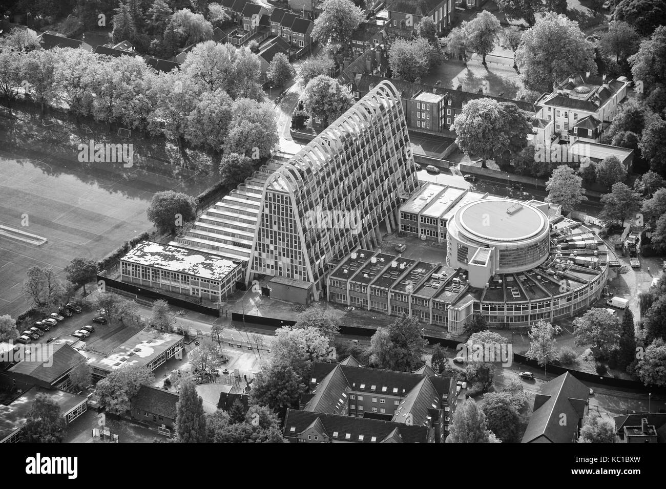 Aerial photo of Toastrack Building Manchester Stock Photo - Alamy