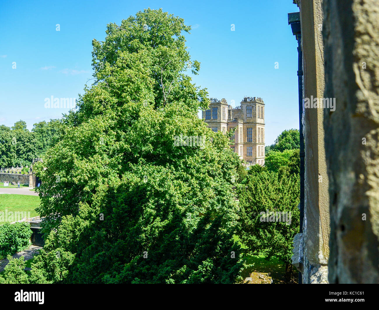 Ruins at Hardwick Chesterfield, England Stock Photo - Alamy