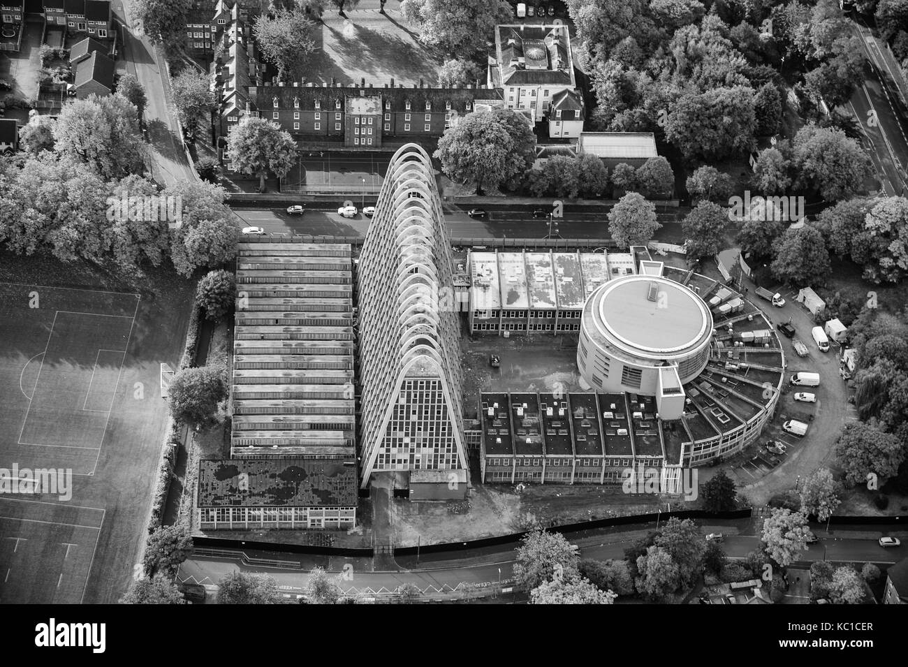 Aerial photo of Toastrack Building Manchester Stock Photo - Alamy