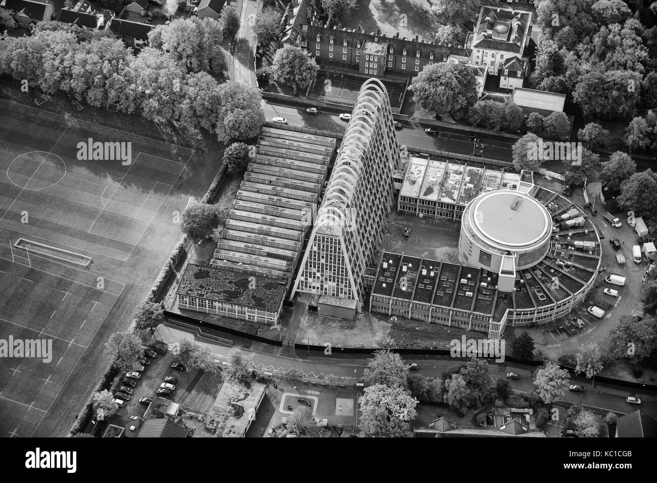 Aerial photo of Toastrack Building Manchester Stock Photo - Alamy