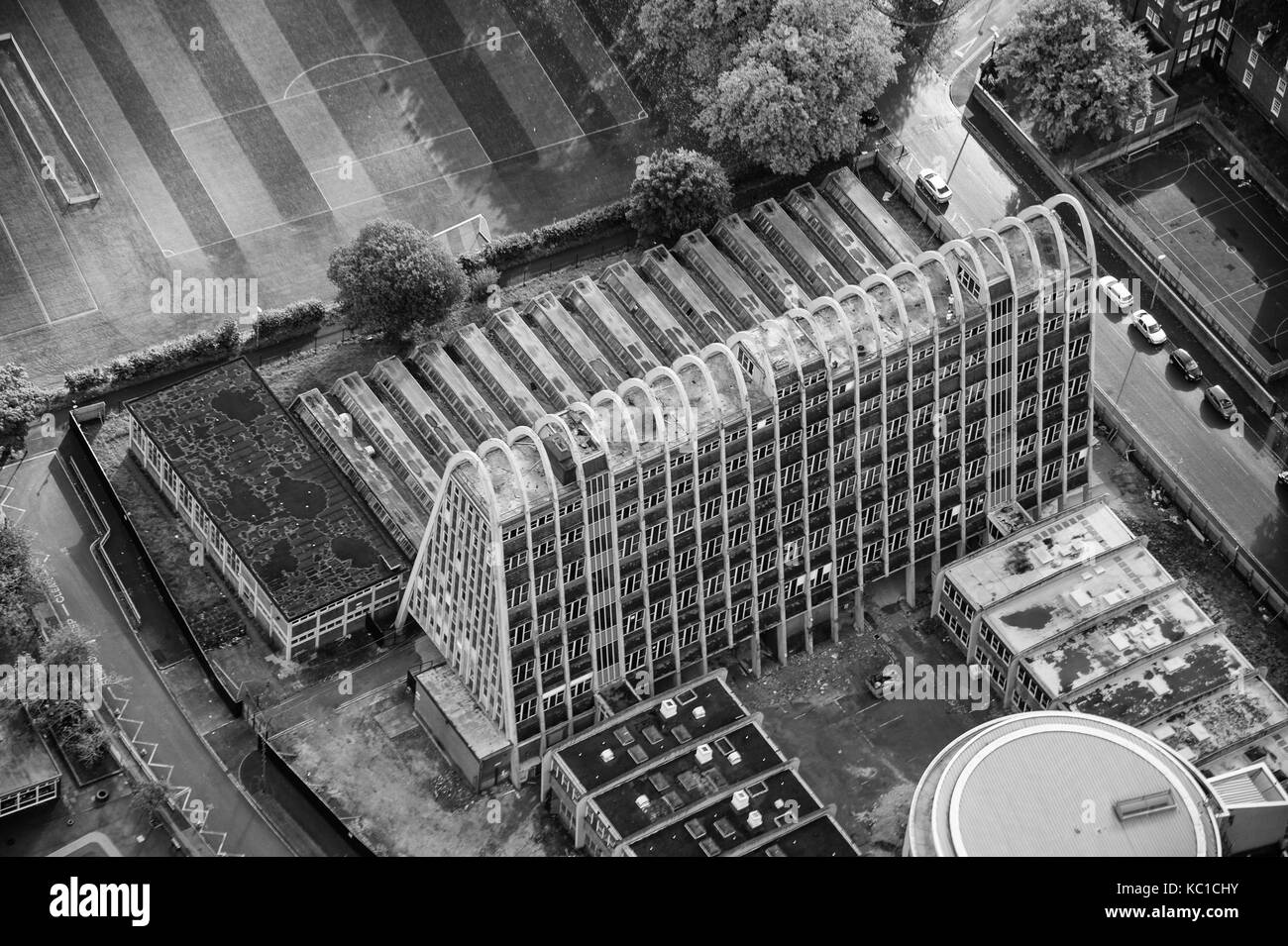 Aerial photo of Toastrack Building Manchester Stock Photo - Alamy