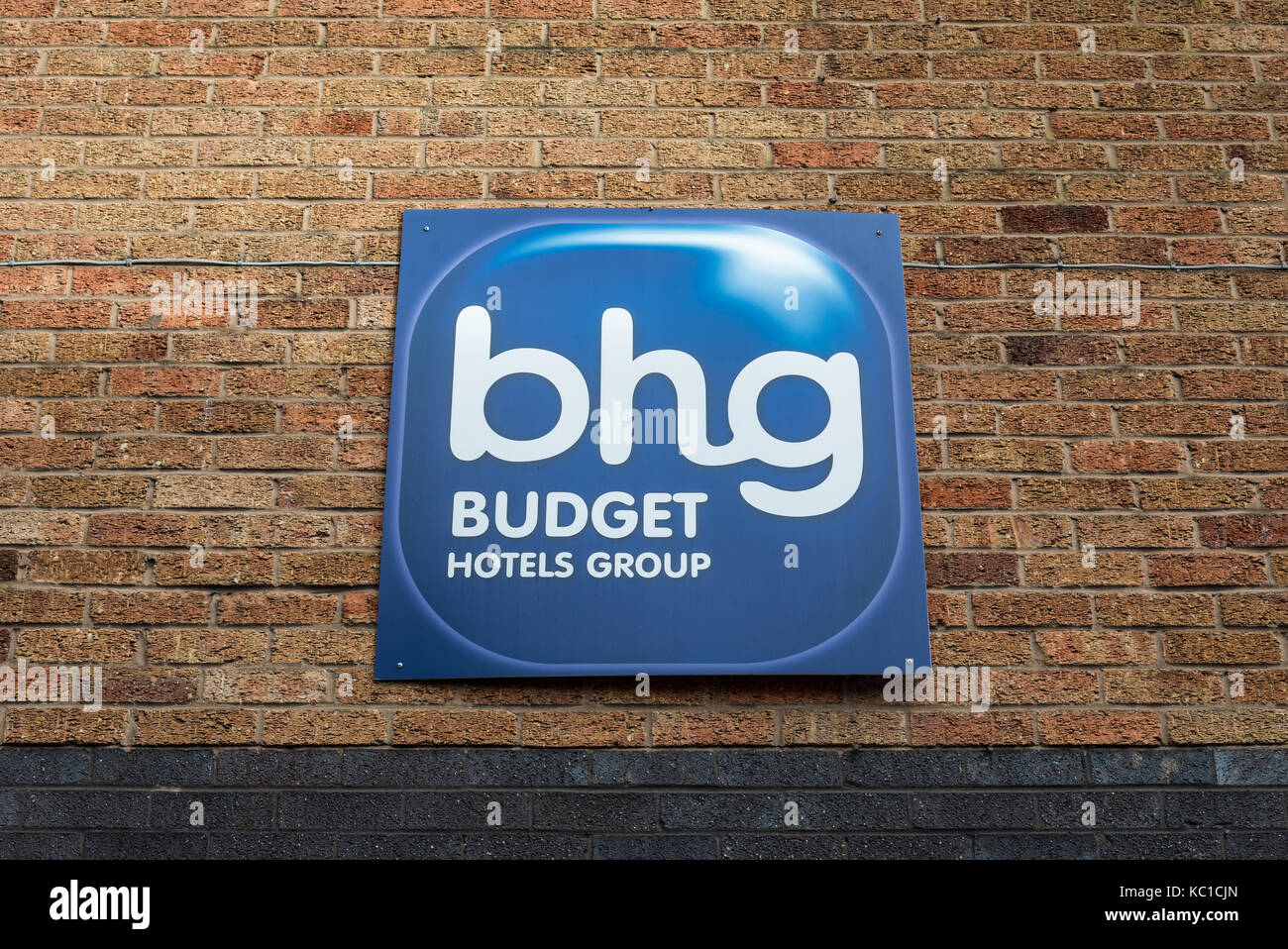 BHG Budget Hotels Group sign logo Stock Photo - Alamy