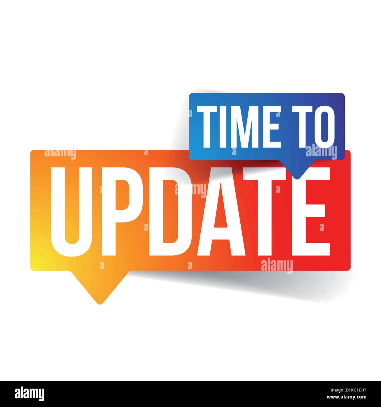 Time to Update speech bubble vector Stock Vector Image & Art - Alamy