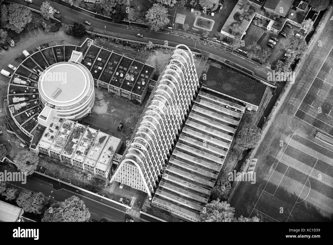 Aerial photo of Toastrack Building Manchester Stock Photo - Alamy