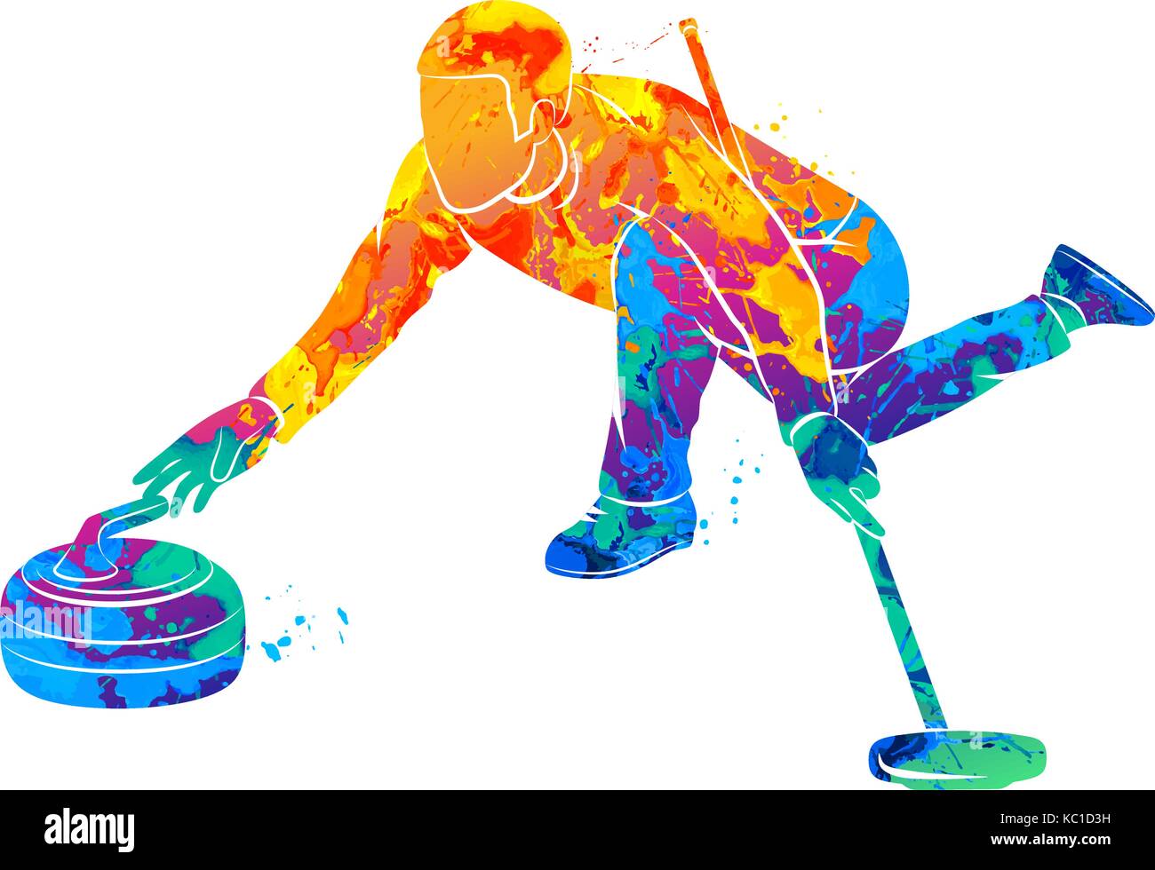 Curling game sport Stock Vector Image & Art - Alamy