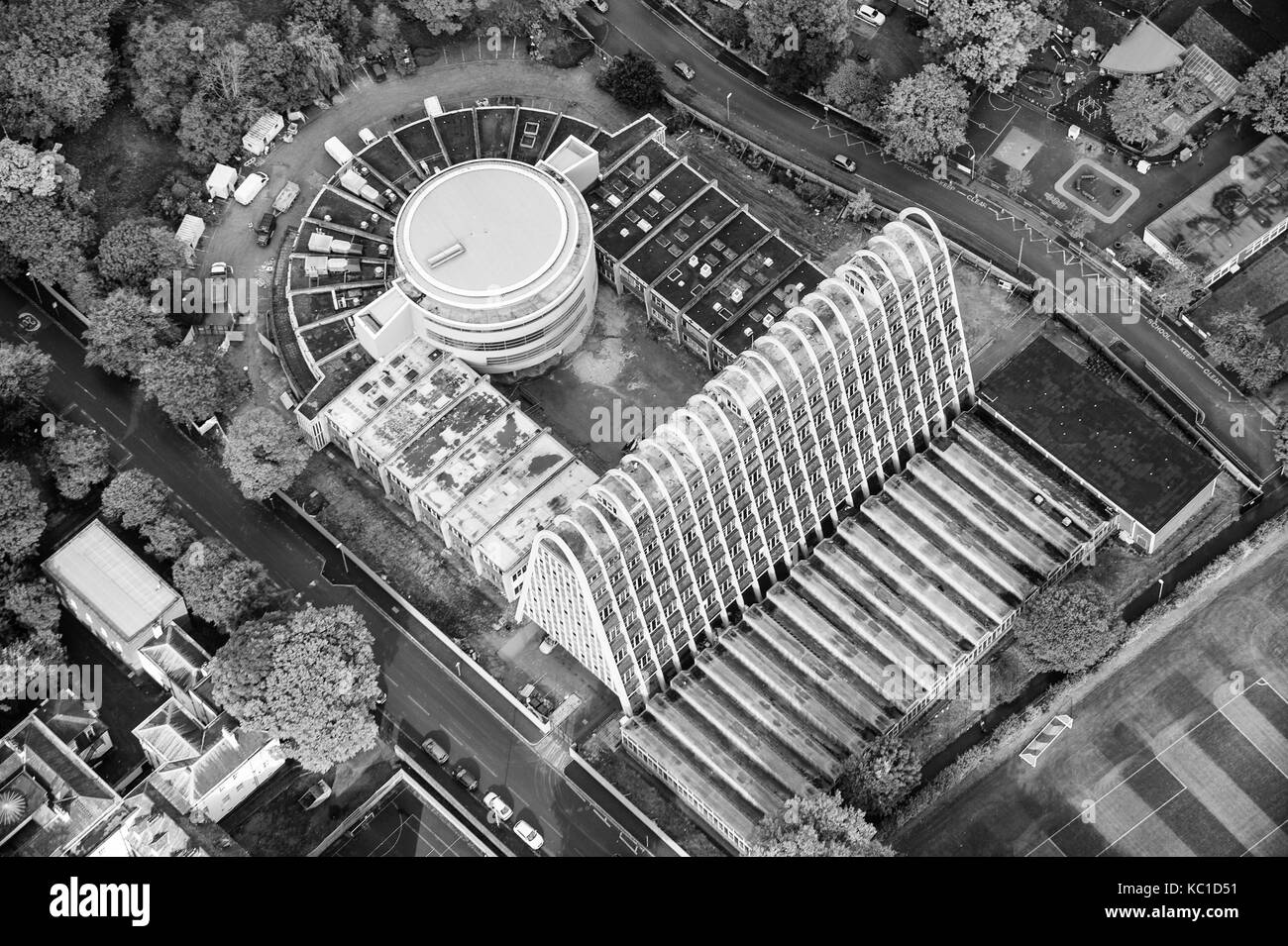 Aerial photo of Toastrack Building Manchester Stock Photo - Alamy