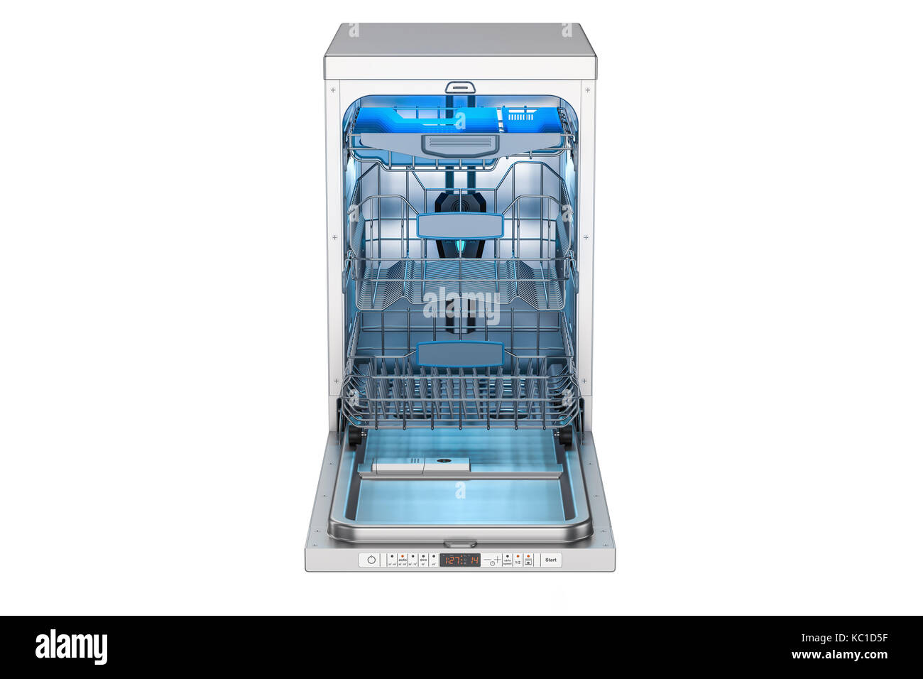 Dishwasher, 3D rendering isolated on white background Stock Photo - Alamy