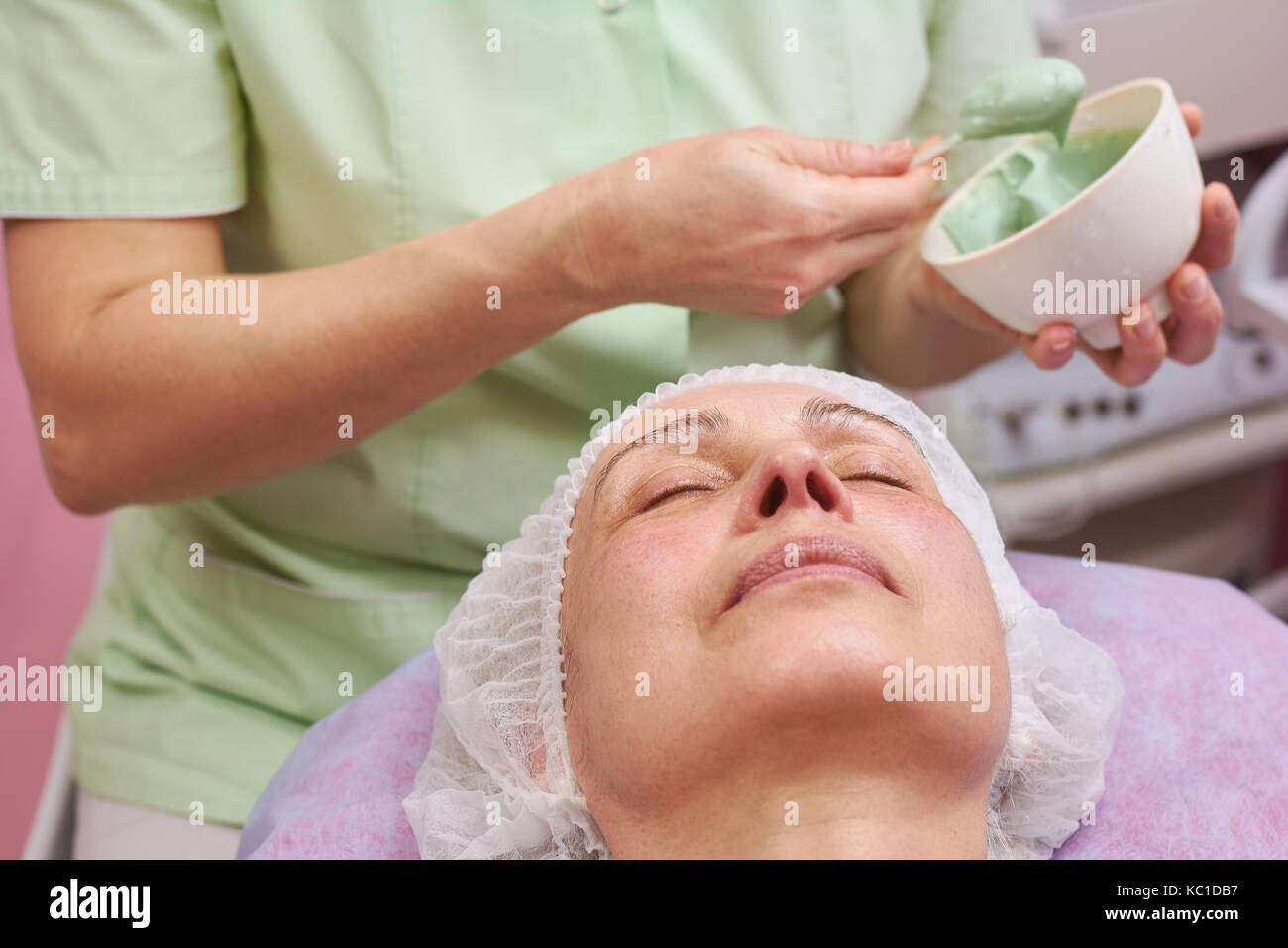 Adult female face, dermatology clinic Stock Photo - Alamy