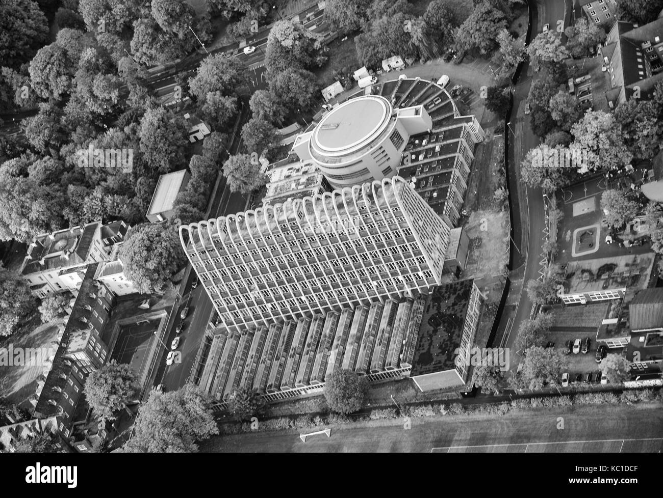 Aerial photo of Toastrack Building Manchester Stock Photo - Alamy