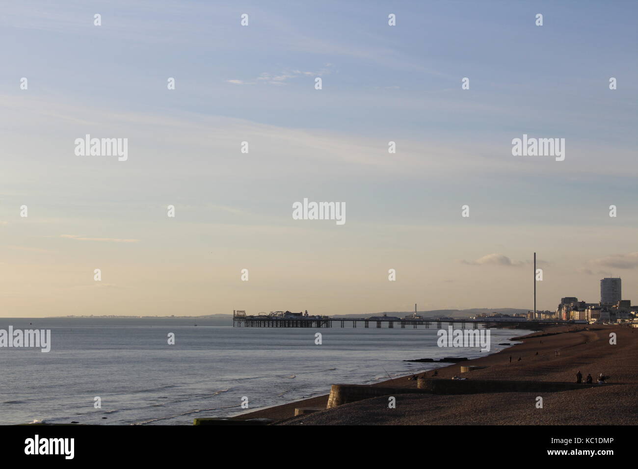 Brighton pier at sunset Stock Photo - Alamy