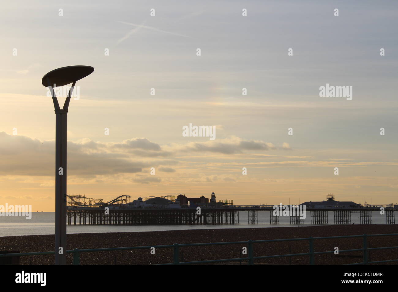 Brighton pier at sunset Stock Photo - Alamy
