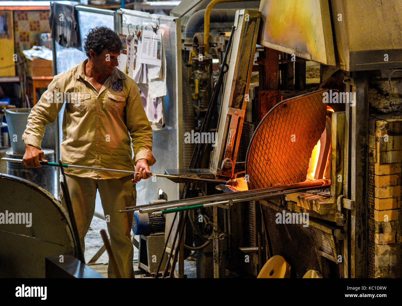 Murano Island Glass Factory, hand blown artisan glass Stock Photo - Alamy