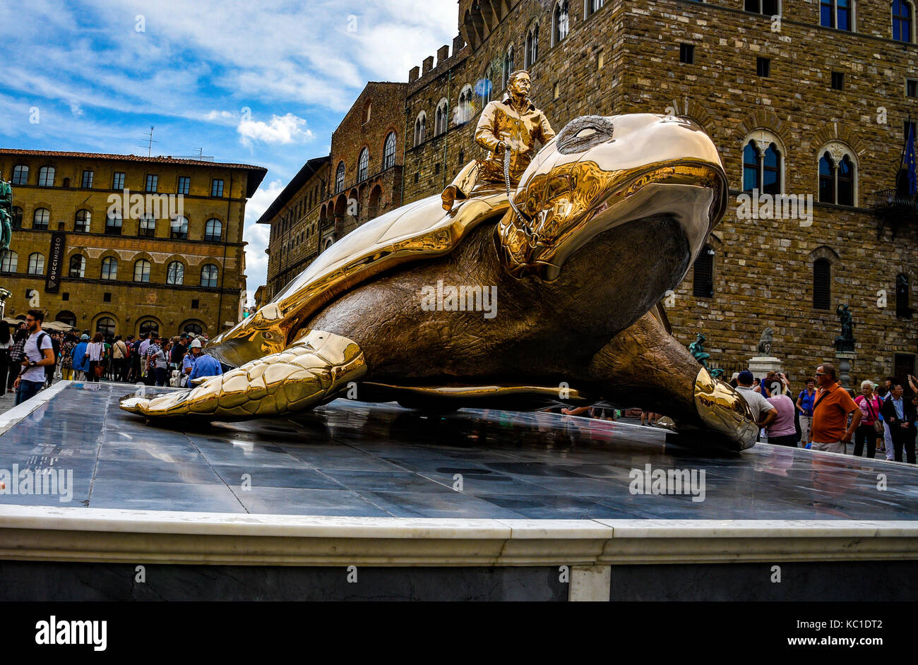 Giant Golden turtle Stock Photo - Alamy