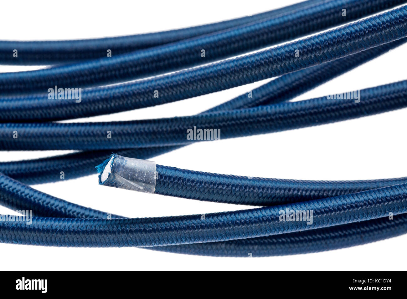 coils of bungee cord (shock cord) isolated on white Stock Photo - Alamy