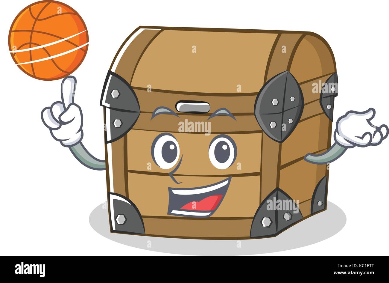 Playing basketball chest character cartoon style Stock Vector Image ...