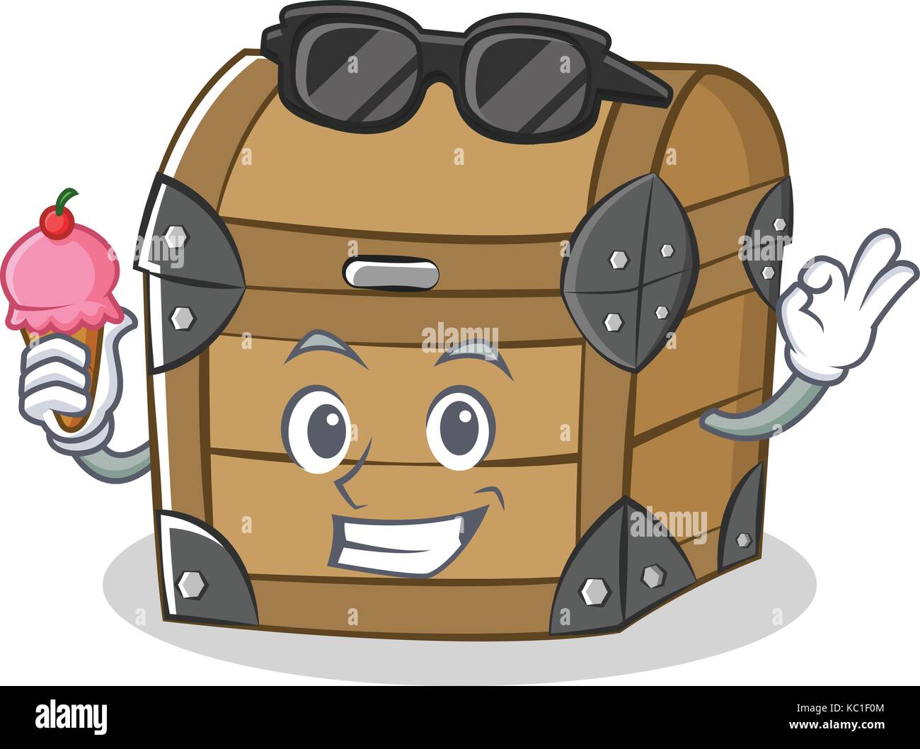 With ice cream chest character cartoon style Stock Vector Image & Art ...