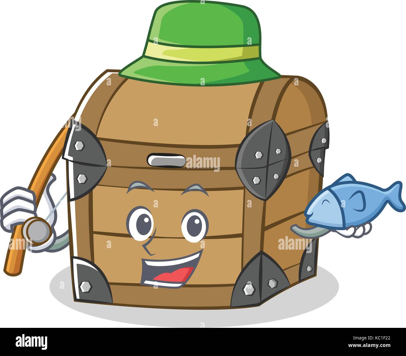 Fishing chest character cartoon style Stock Vector Image & Art - Alamy