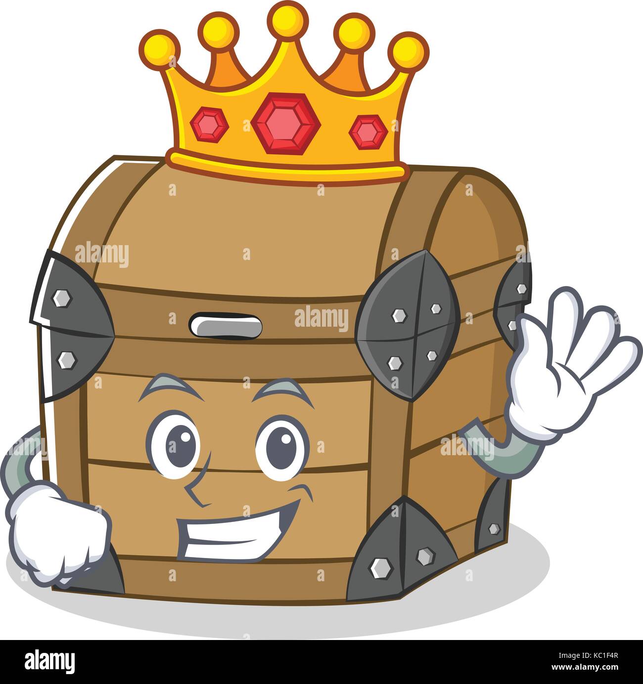 King chest character cartoon style Stock Vector Image & Art - Alamy