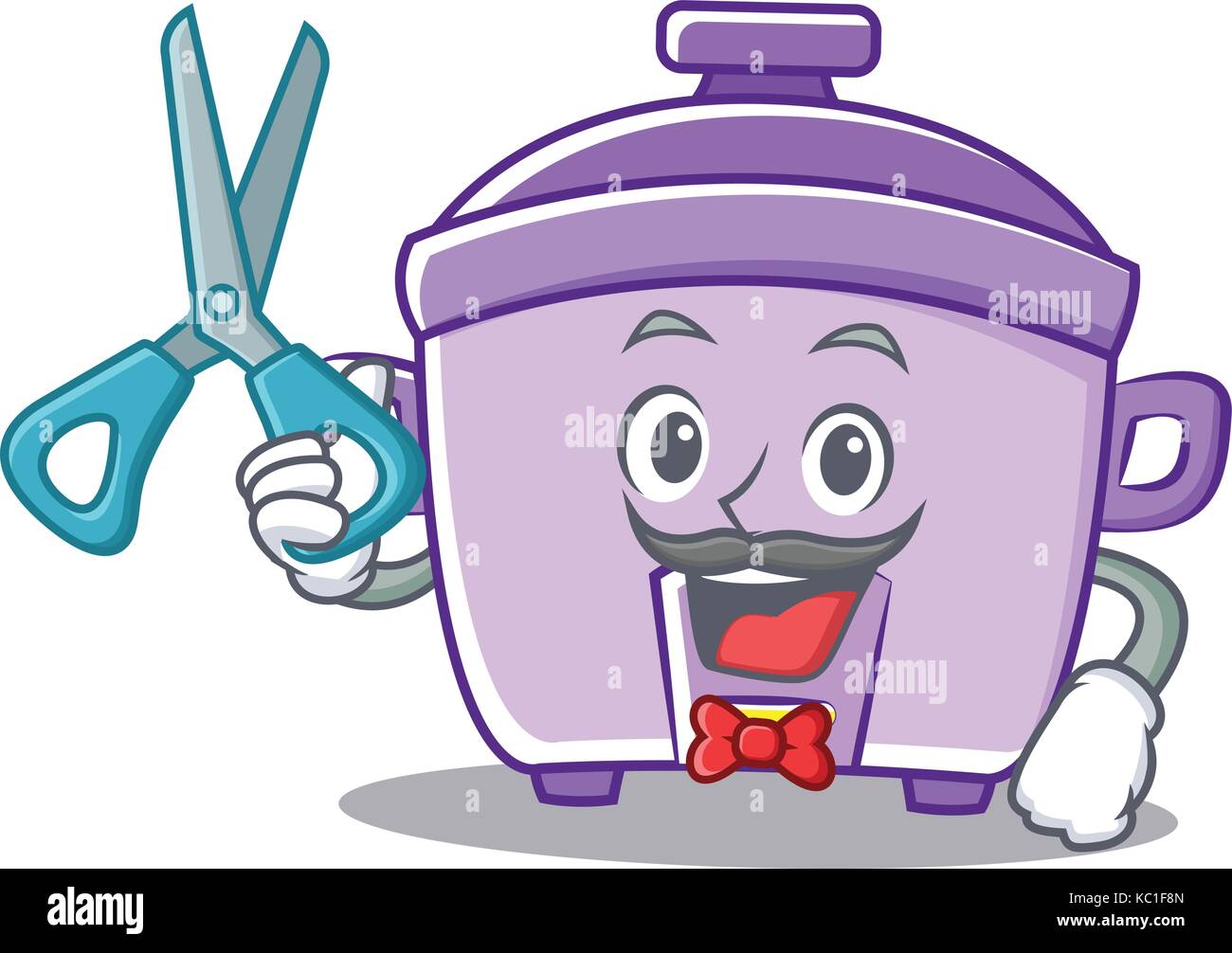 Barber rice cooker character cartoon Stock Vector Image & Art - Alamy
