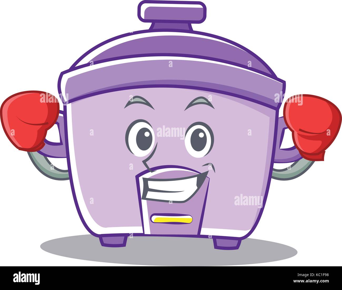 Boxing rice cooker character cartoon Stock Vector Image & Art - Alamy