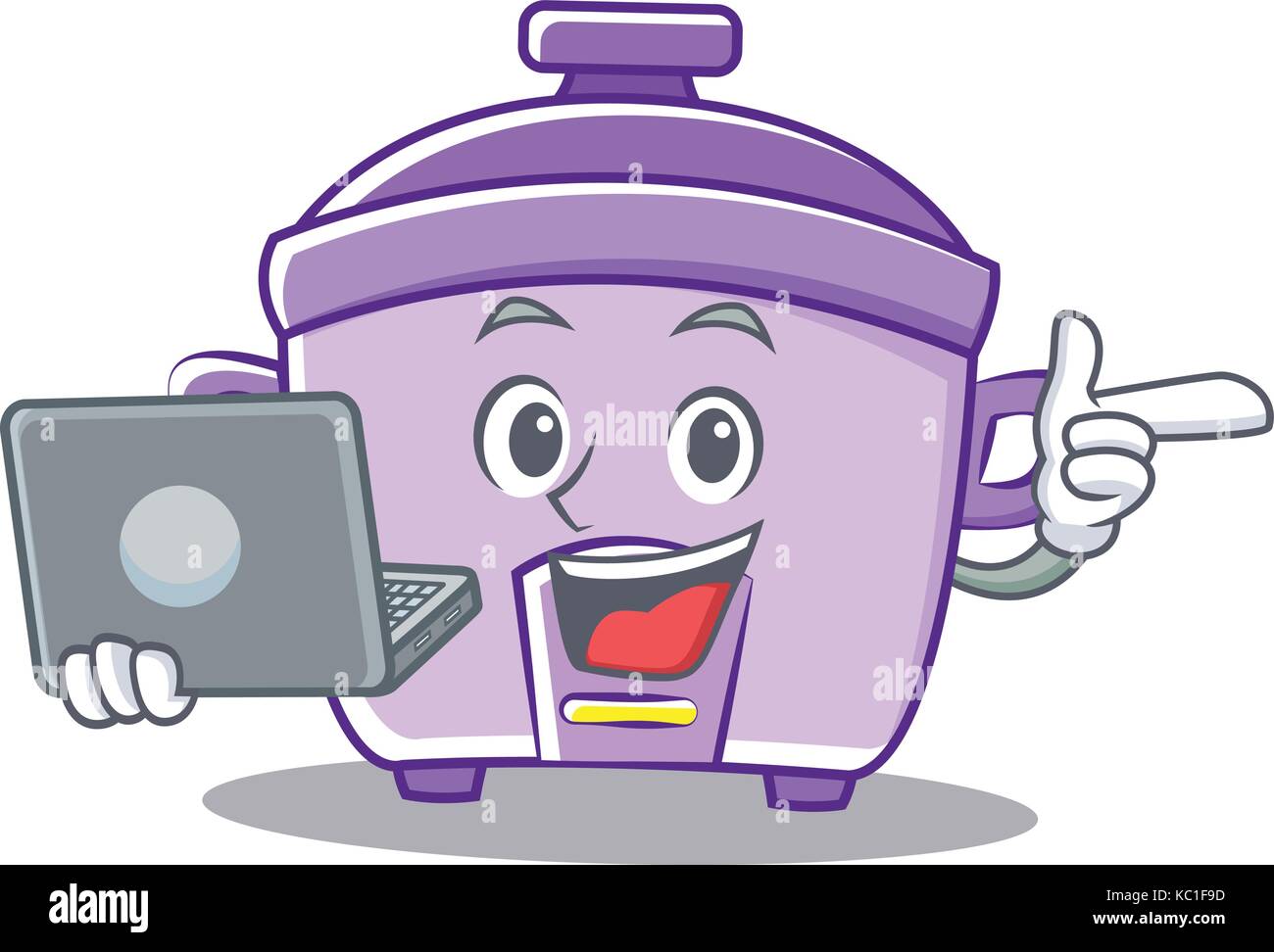With laptop rice cooker character cartoon Stock Vector Image & Art - Alamy