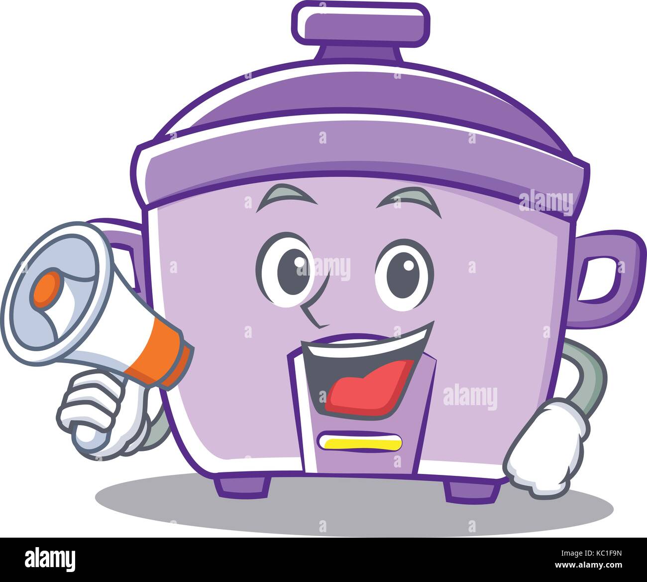 With megaphone rice cooker character cartoon Stock Vector Image & Art ...