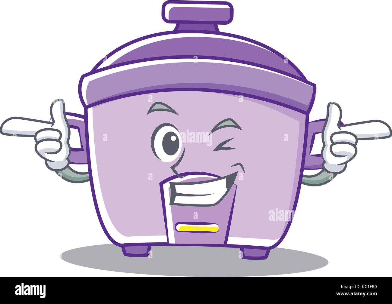 Wink rice cooker character cartoon Stock Vector Image & Art - Alamy