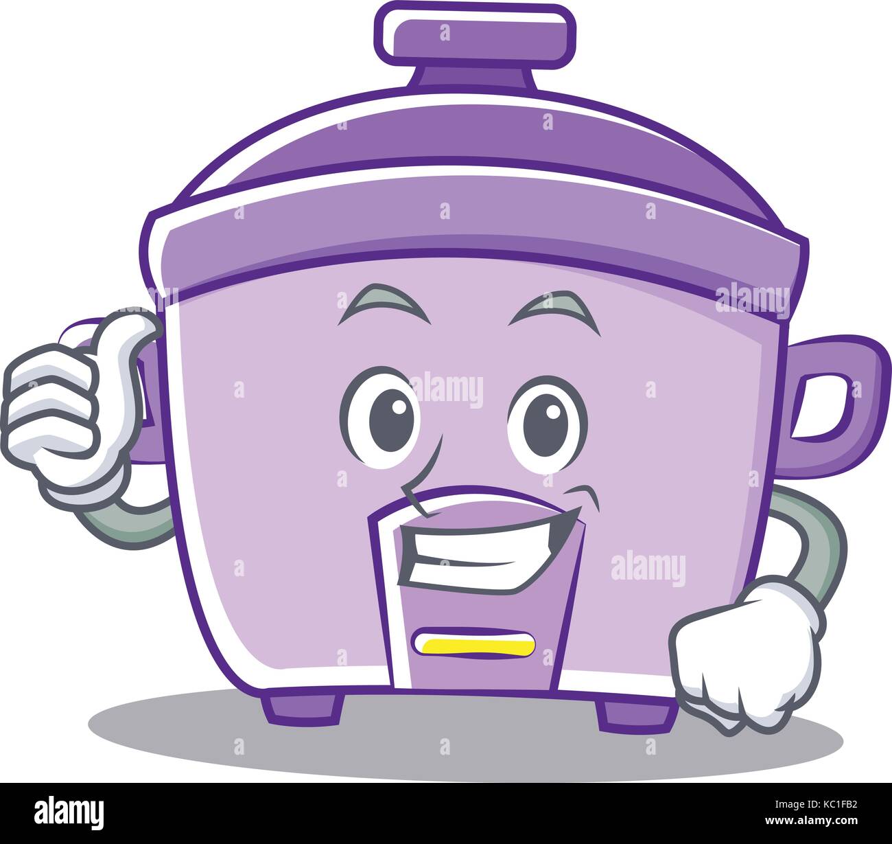 Thumbs up rice cooker character cartoon Stock Vector Image & Art - Alamy