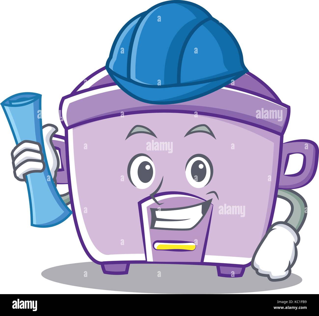 Architect rice cooker character cartoon Stock Vector Image & Art - Alamy