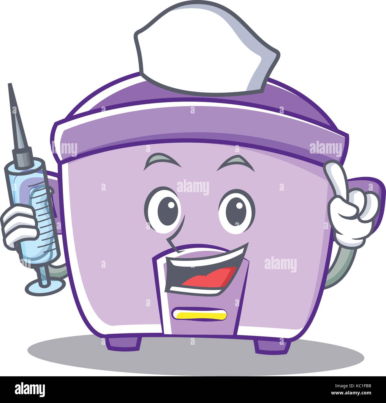Nurse rice cooker character cartoon Stock Vector Image & Art - Alamy
