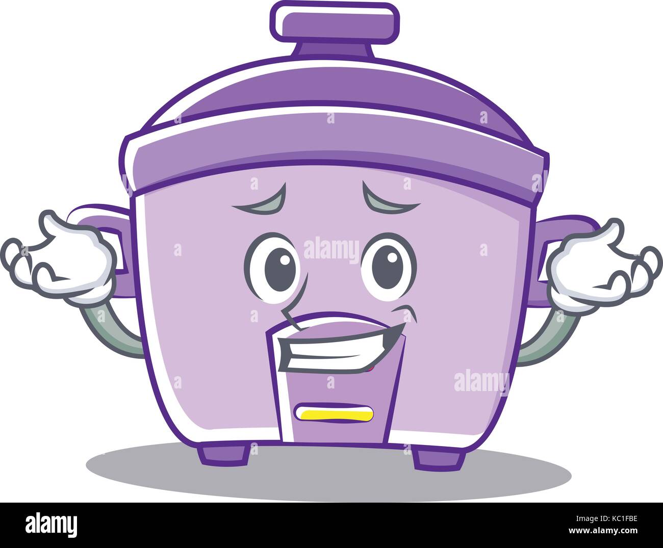 Grinning rice cooker character cartoon Stock Vector Image & Art - Alamy