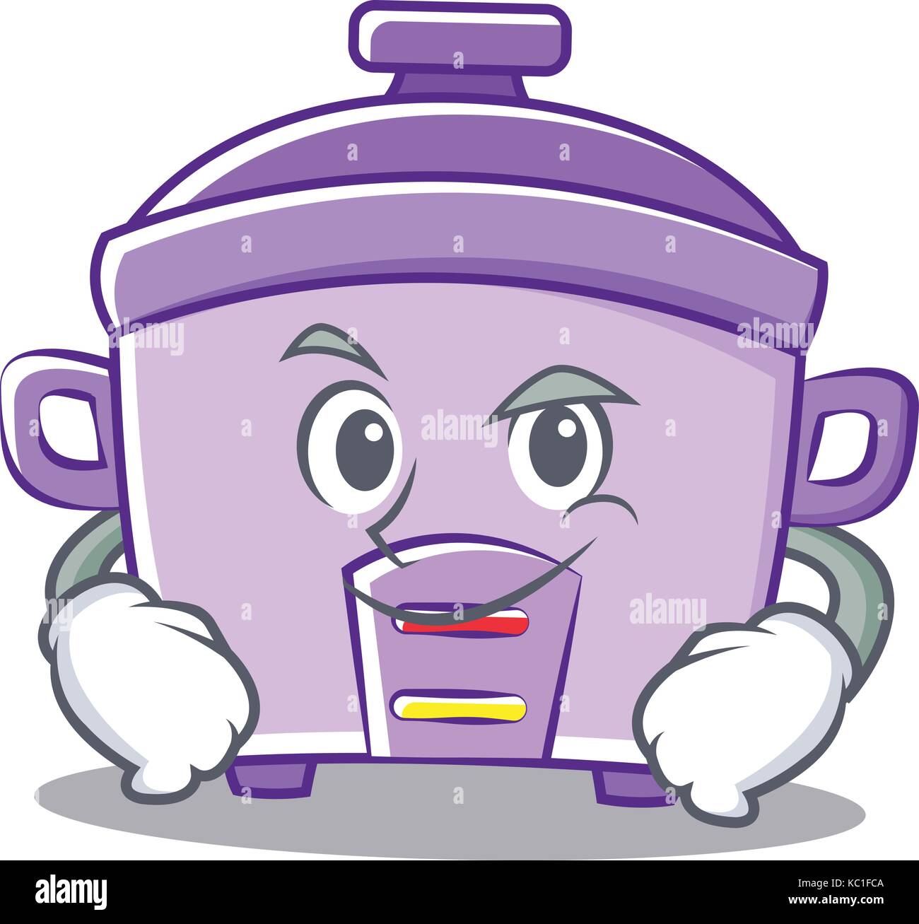 Smirking rice cooker character cartoon Stock Vector Image & Art - Alamy