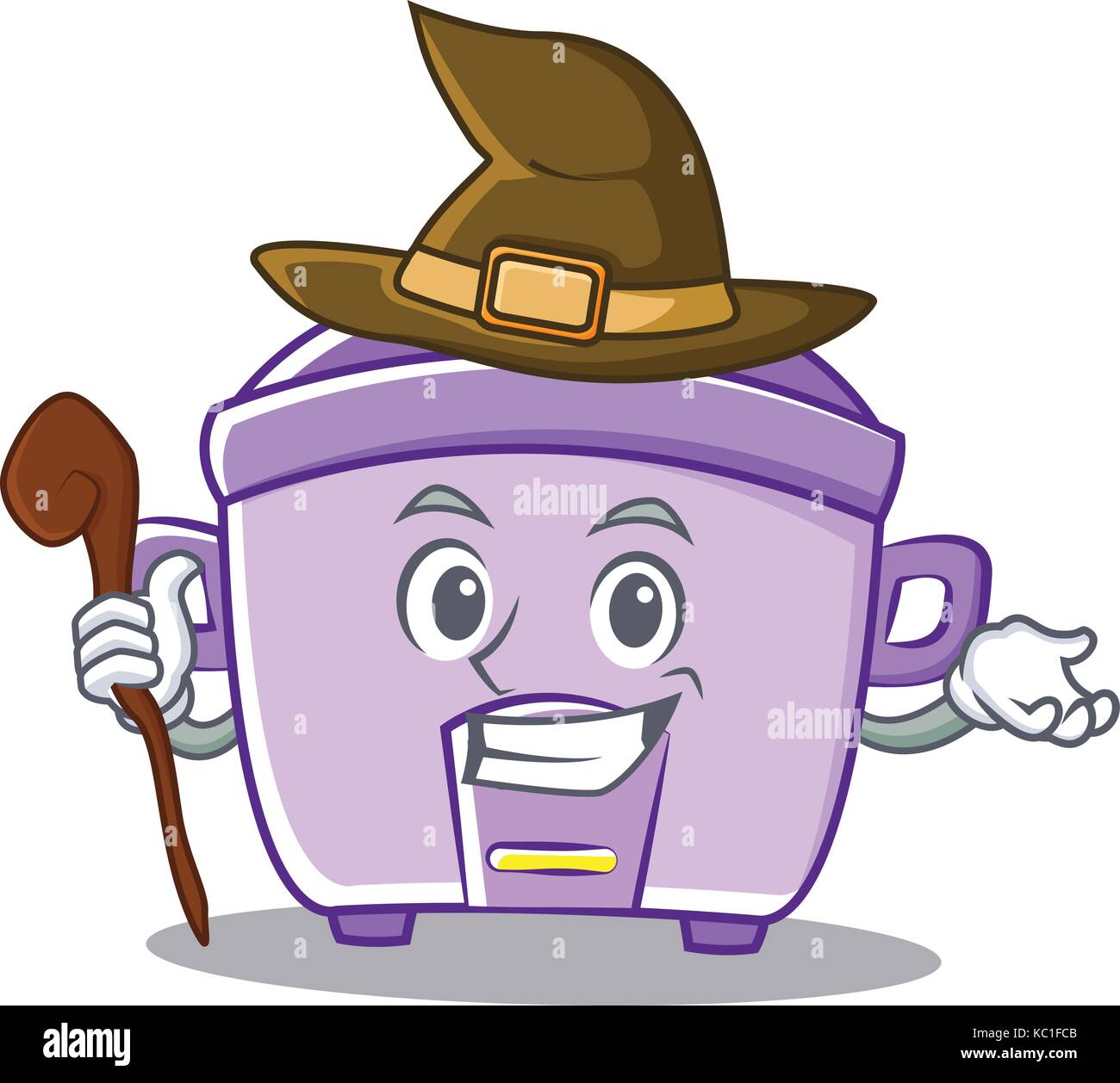 Witch rice cooker character cartoon Stock Vector Image & Art - Alamy