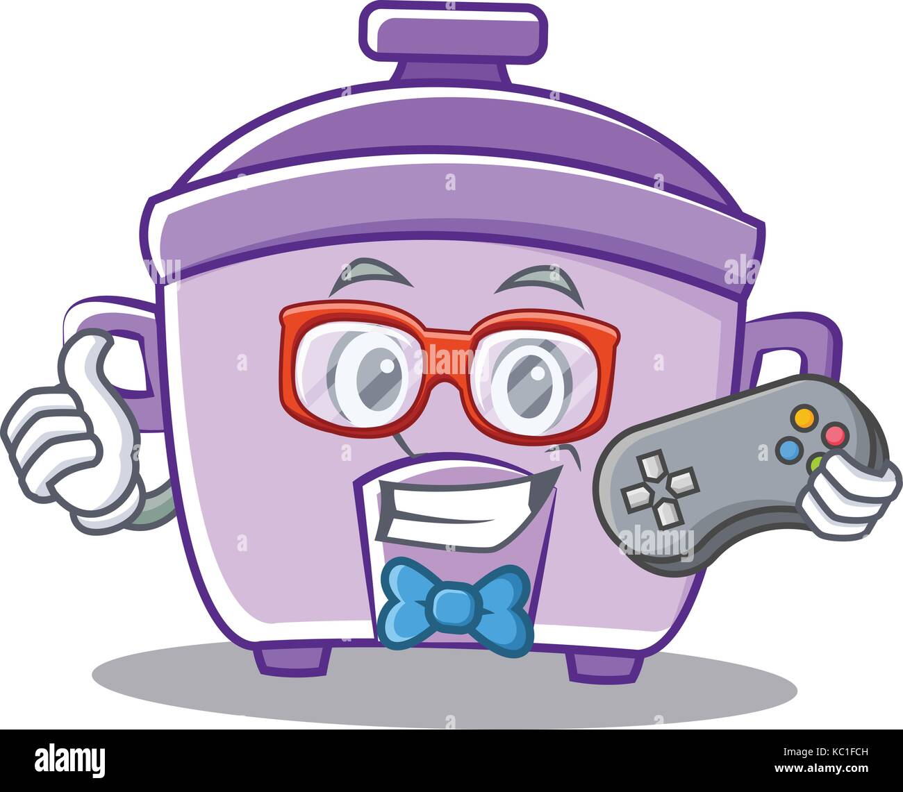 Gamer rice cooker character cartoon Stock Vector Image & Art - Alamy