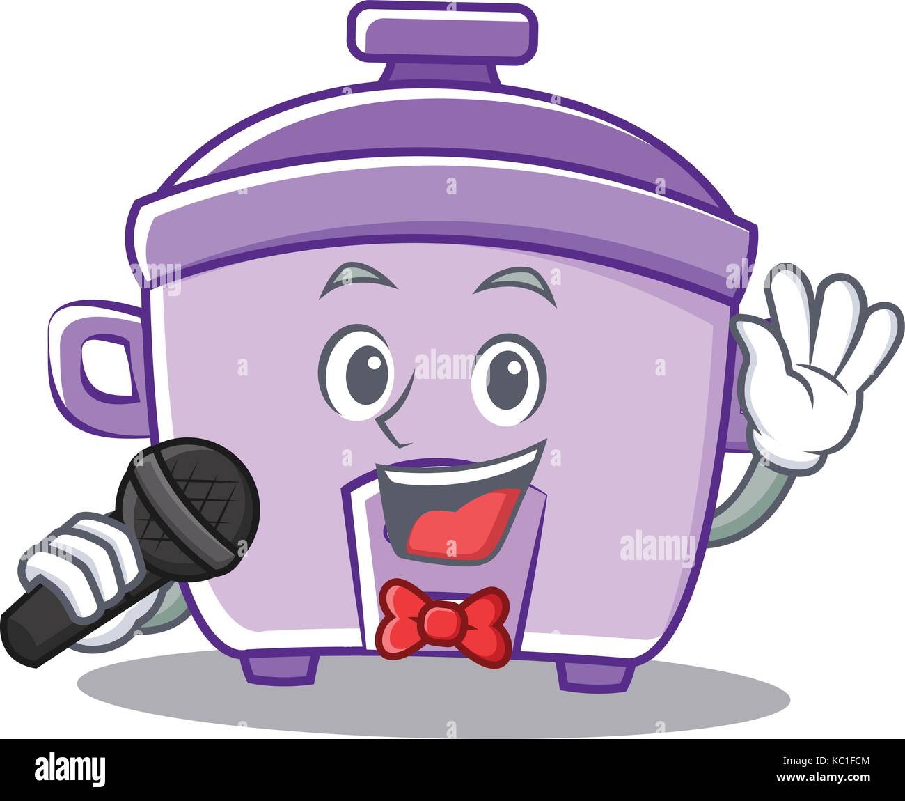 Singing rice cooker character cartoon Stock Vector Image & Art - Alamy