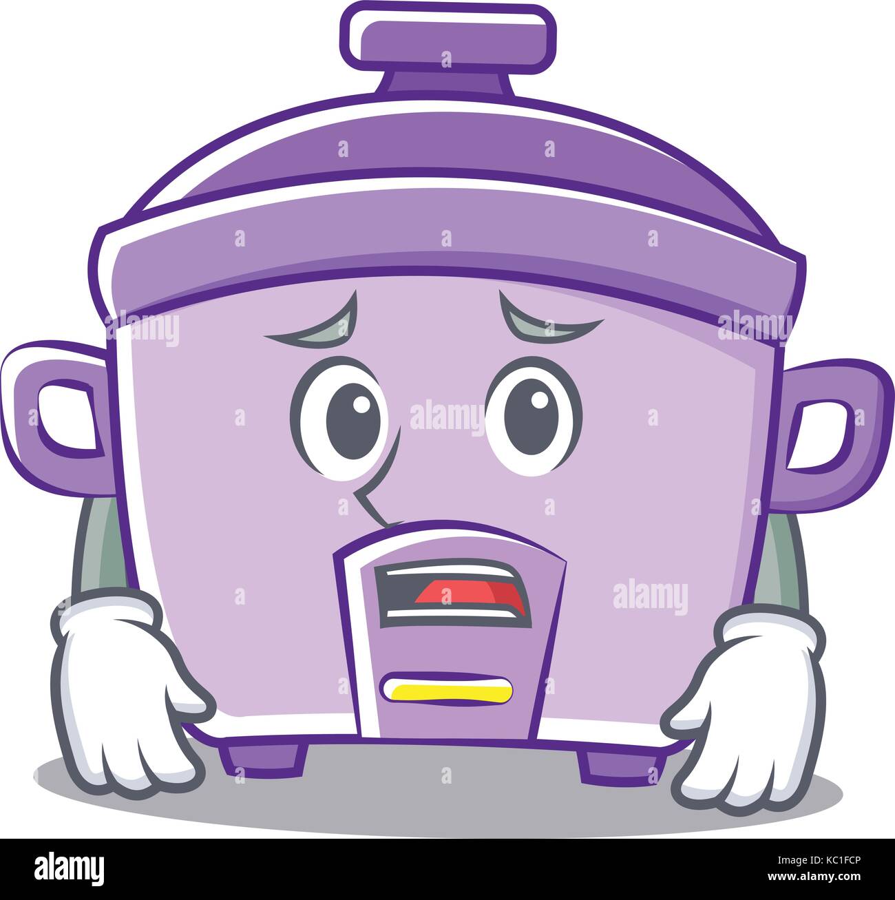 Afraid rice cooker character cartoon Stock Vector Image & Art - Alamy