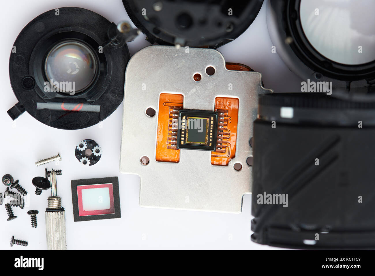 Working place for repair optic devices. Digital devices fix service ...