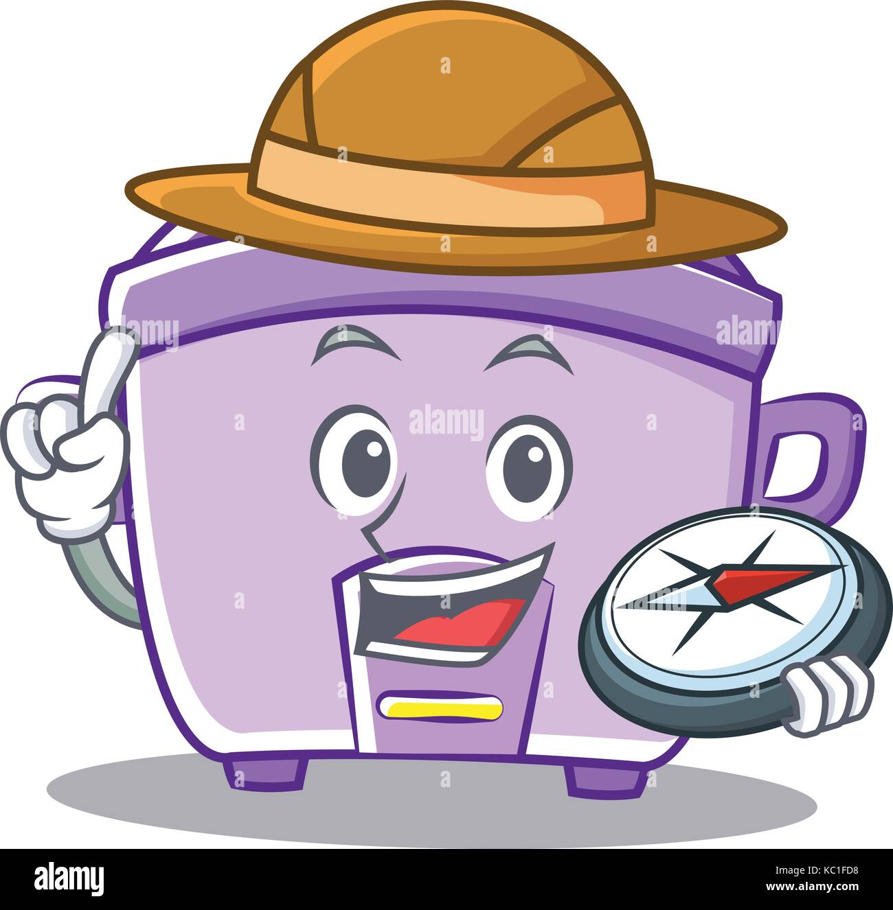 Explorer rice cooker character cartoon Stock Vector Image & Art - Alamy